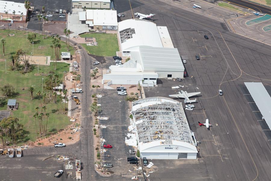 After a Localized Storm Arizona's Falcon Field Continues To Clean Up ...