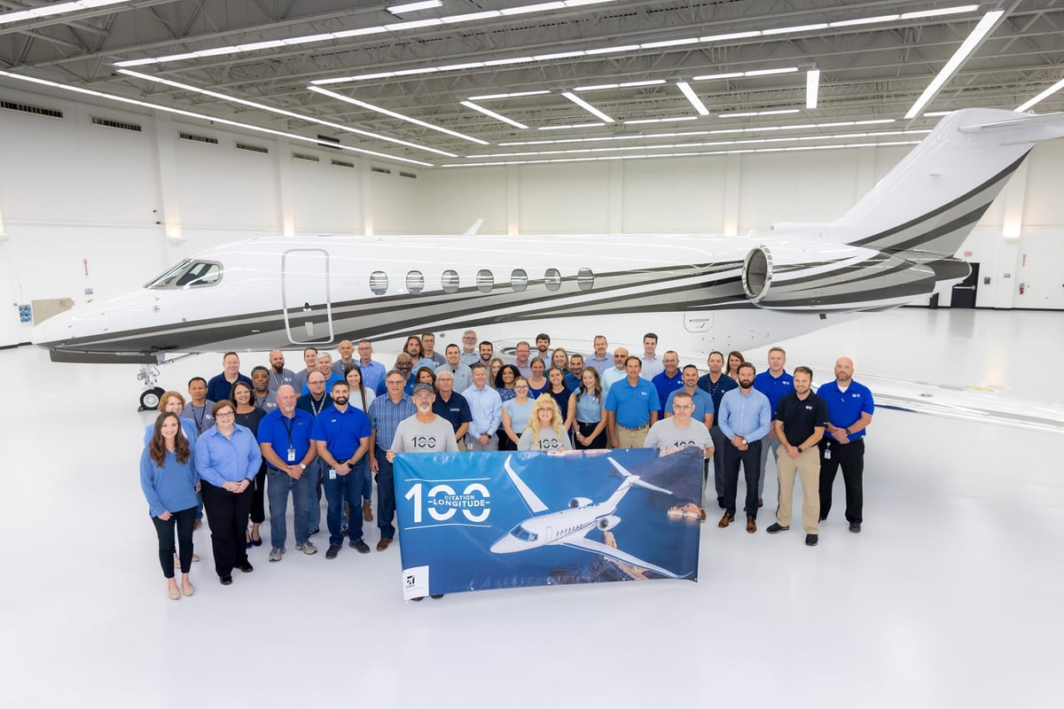 Textron Delivers 100th Citation Longitude Super-midsize Business Jet ...