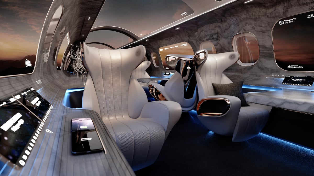 Rosen Unveils Curved OLED Digital Skylight for Business Jet Cabins ...