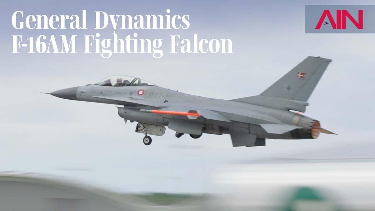 Ukraine's New Fighter Jet: F-16AM Fighting Falcon Flies at Farnborough ...
