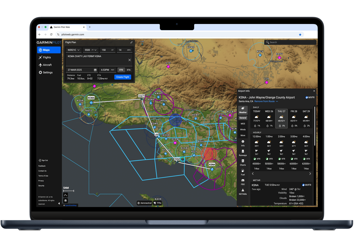 Garmin Pilot Features Are Now Available as a Flight Planning Website ...