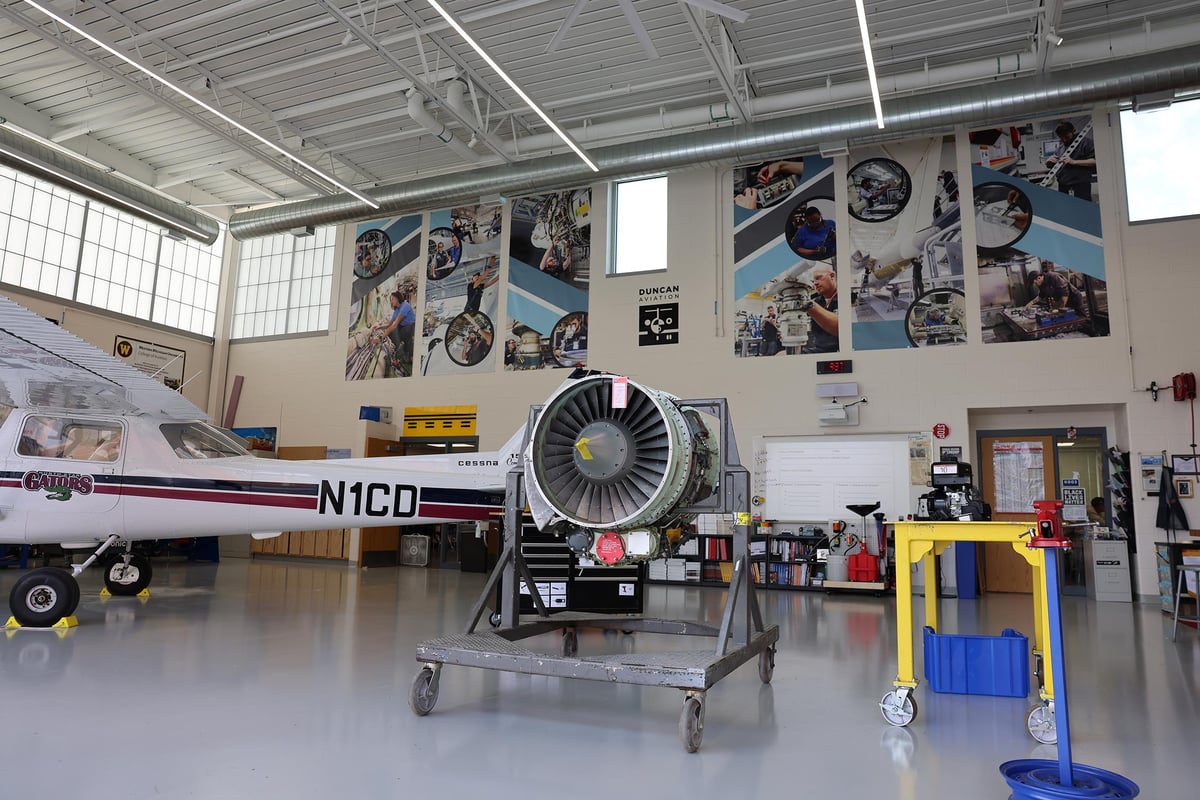 Duncan Aviation Loans TFE731 Jet Engine to High School Aviation Program ...