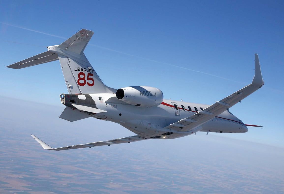 After Mounting Delays, Learjet 85 Flies | Aviation International News