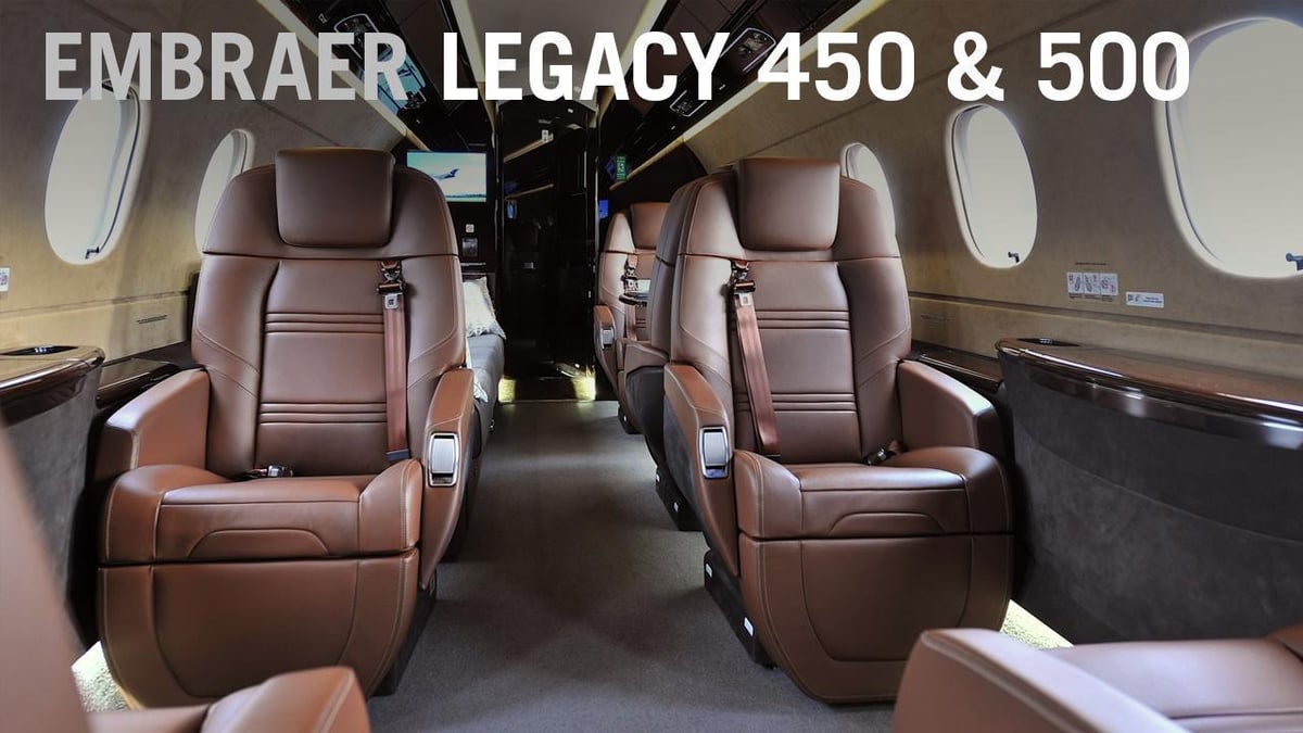 Embraer Debuts New Seat Design for Legacy 450 and 500 Business Jets ...
