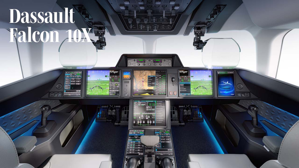 Dassault’s New Falcon 10X Business Jet Flight Deck Helps Pilots Put ...