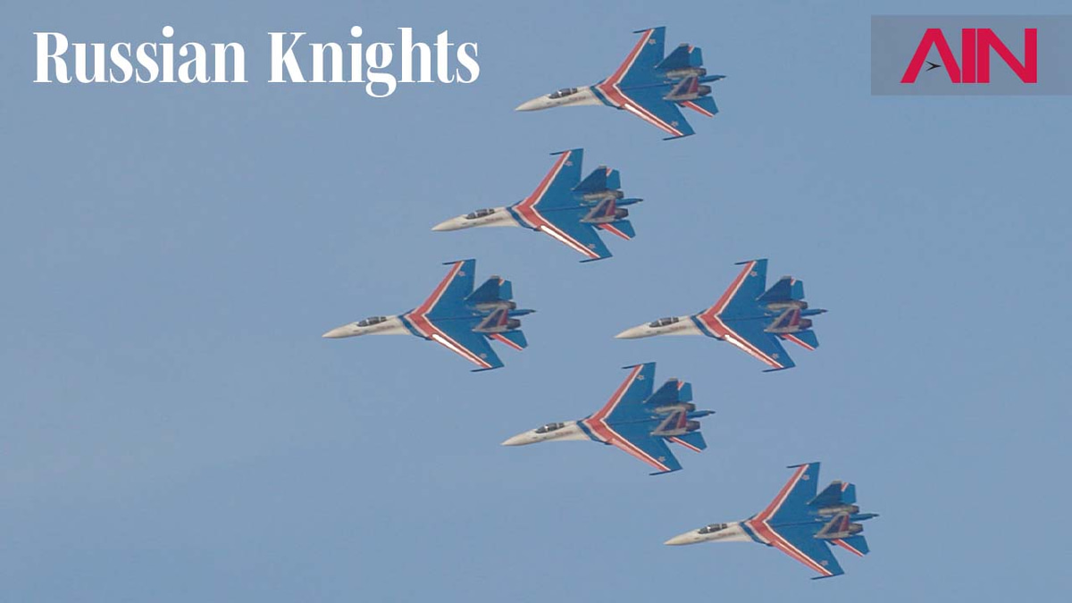 Russian Knights Display Team Flies at Dubai Airshow | Aviation ...