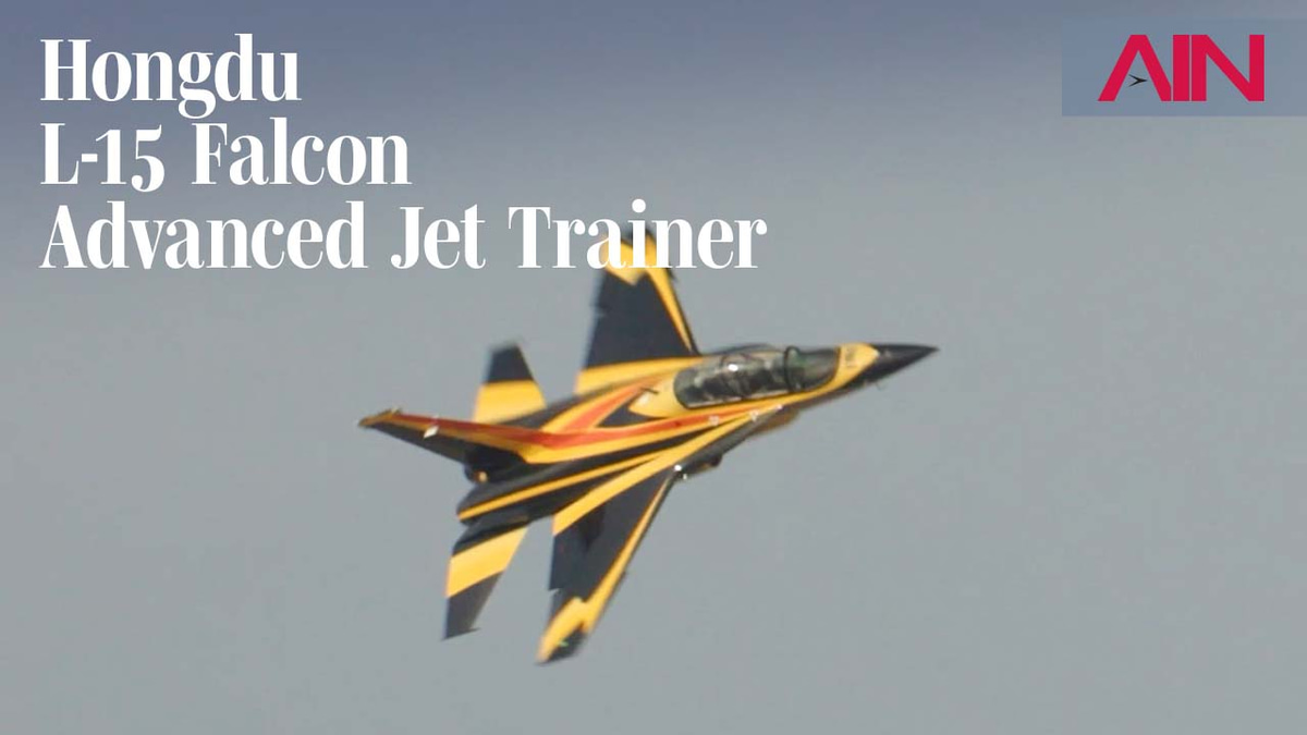 Chinese Hongdu L-15 Falcon Advanced Jet Trainer Flies at Dubai Airshow ...