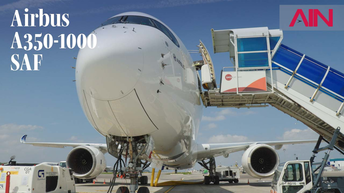 Airbus Sustainable Aviation Fuel Use in its A350-1000 Sets An Example ...