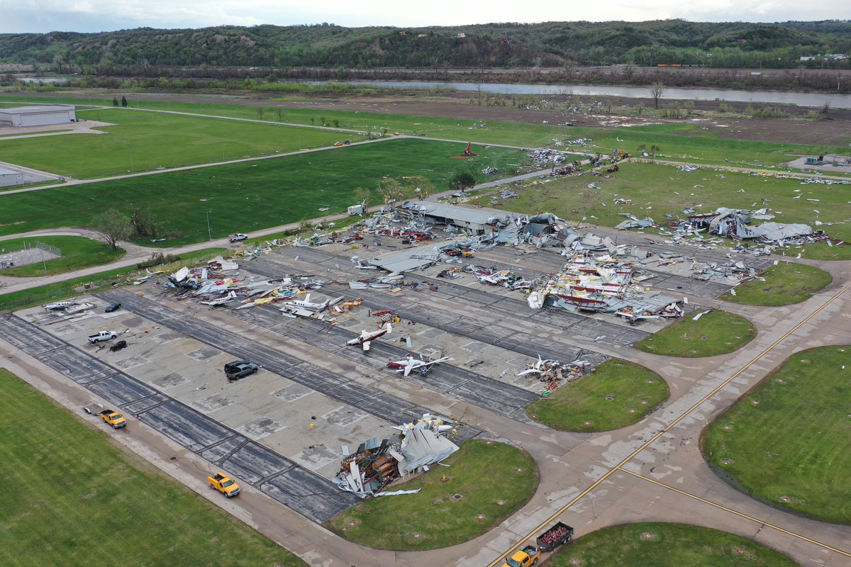 Nebraska's Eppley Airport in Omaha Digs Out Following Tornado ...
