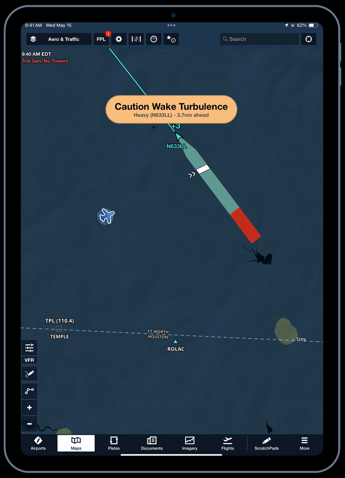 Pilots Can View Wake Turbulence Alerts on ForeFlight Mobile App ...
