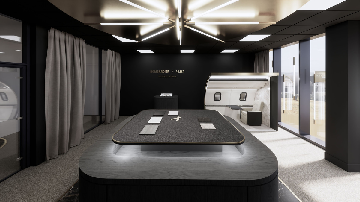 Bombardier and F/List Open London Biggin Hill Cabin Interiors Showroom ...