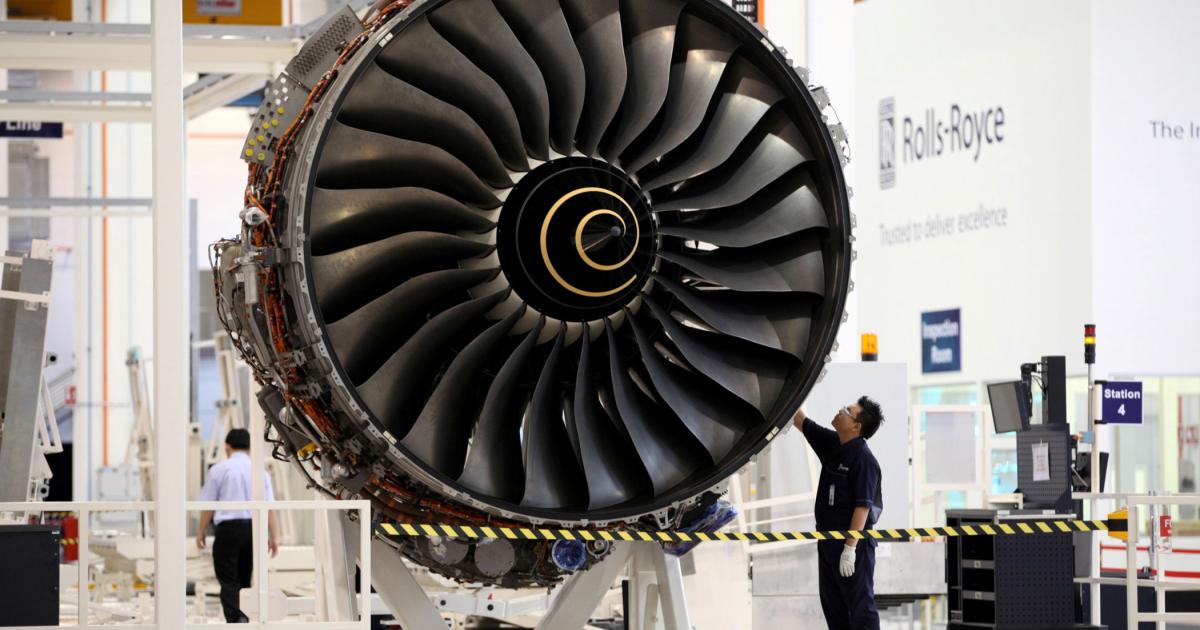 Trent 900 Jet Engine A380 Trent 900 Engine Turbofan Blade Aircraft