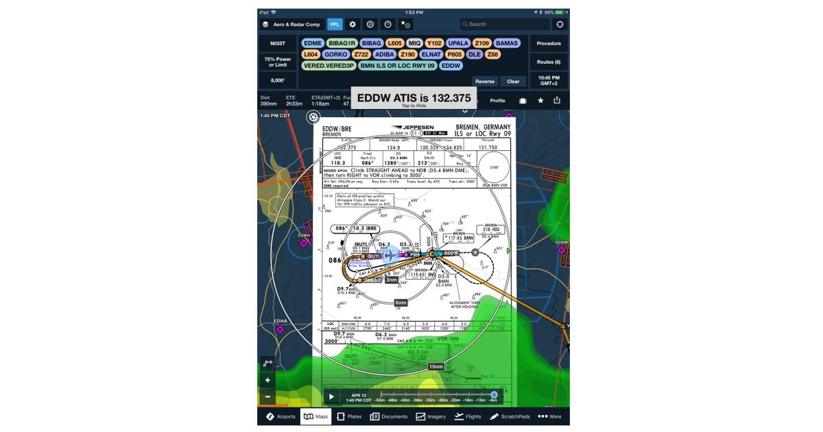 Jeppesen Mobile Flitedeck Approach Charts Now Display Own Jeppesen