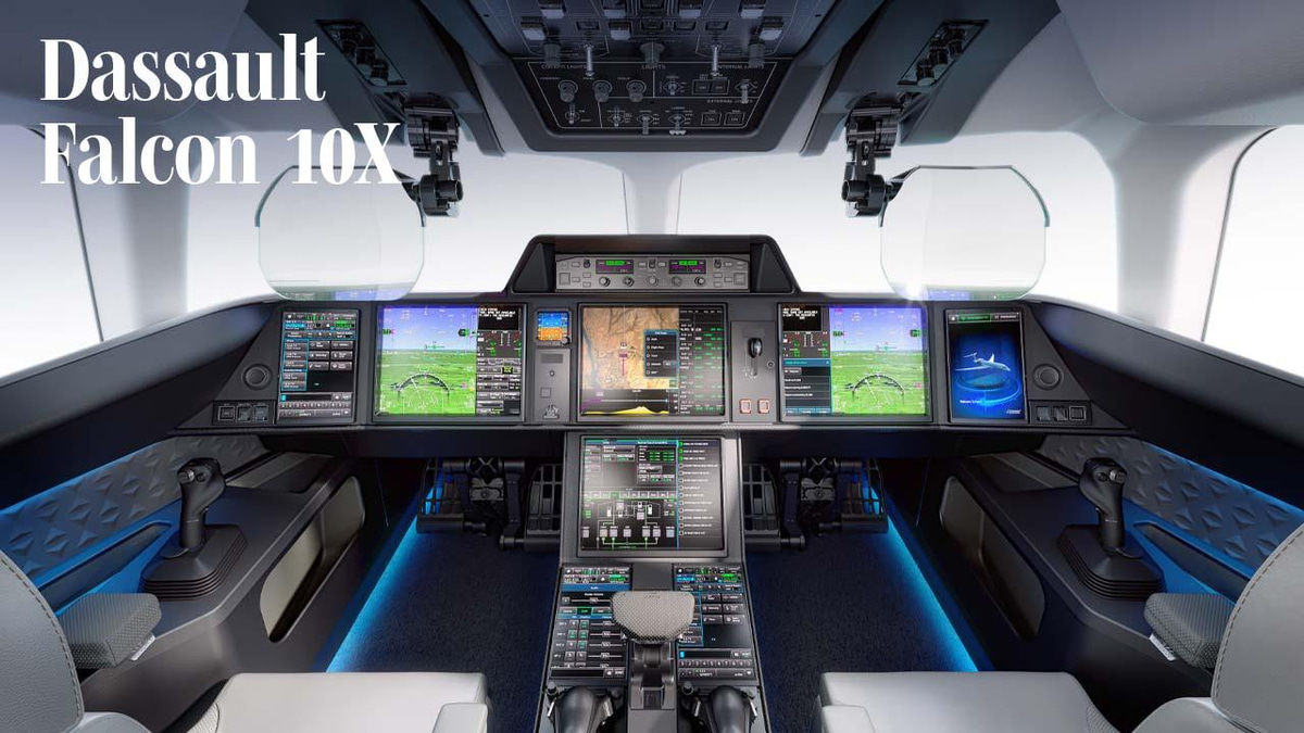 Dassault’s New Falcon 10X Business Jet Flight Deck Helps Pilots Put ...