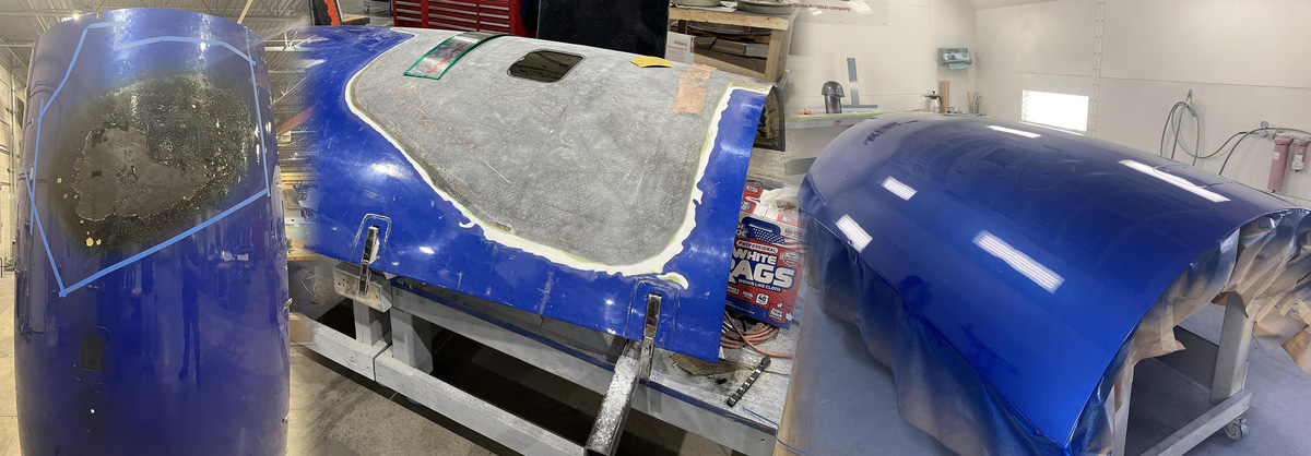 Jet East completes a cowling composite repair on a Gulfstream G550 ...