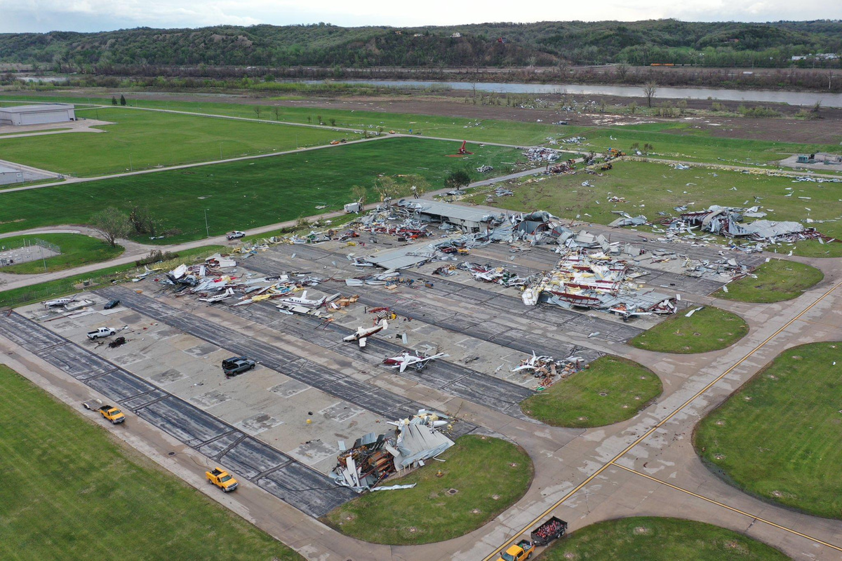 Nebraska's Eppley Airport in Omaha Digs Out Following Tornado ...