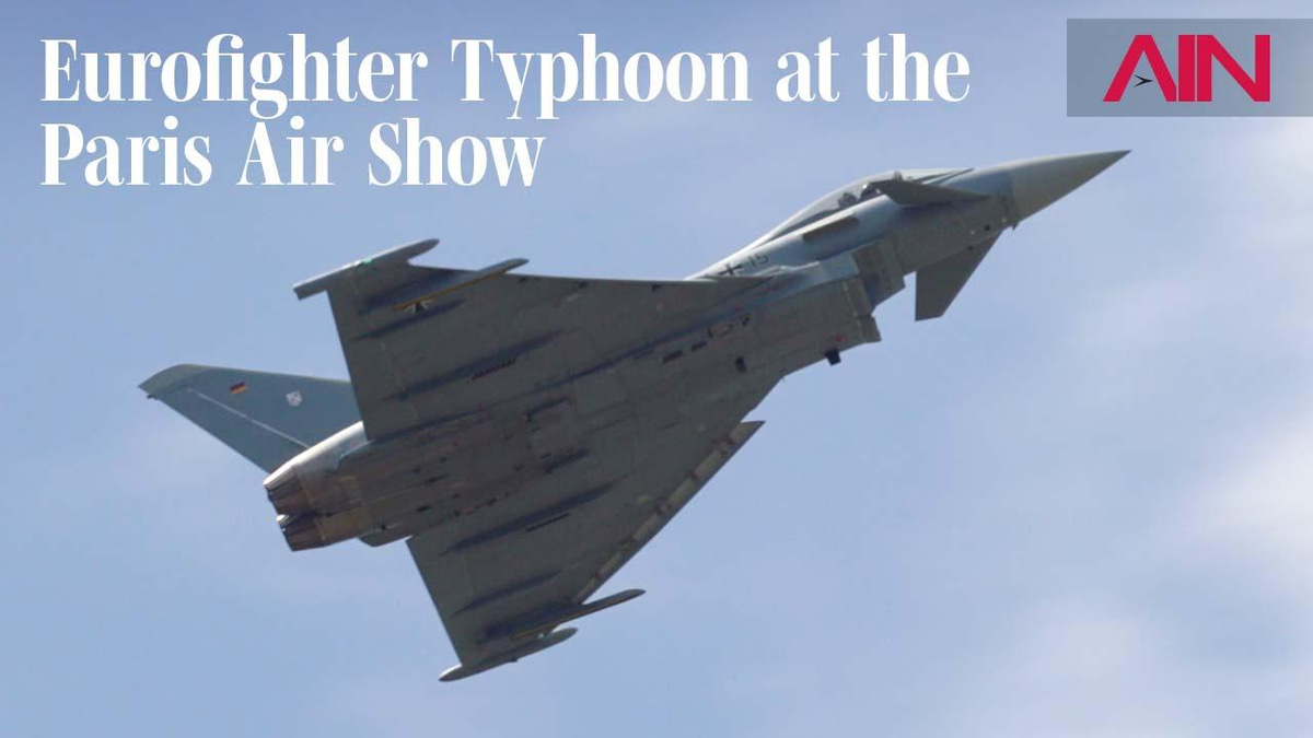 Eurofighter Typhoon Fighter Jet Flies at the Paris Air Show | Aviation ...