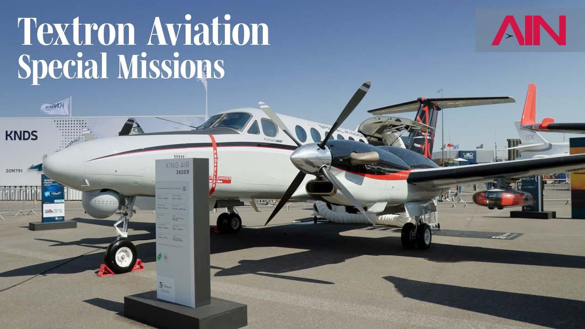 Textron Aviation's King Air Aircraft Can be Deployed For Special ...