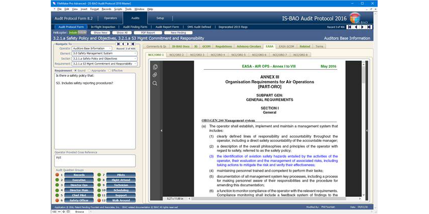 Audit Protocol Software Adds EASA Regulations | Aviation International News
