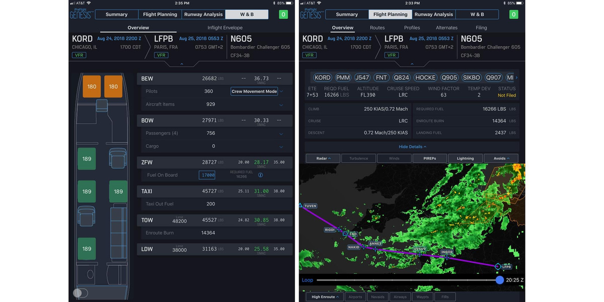 APG Adds Flight Planning with Genesis App | Aviation International News