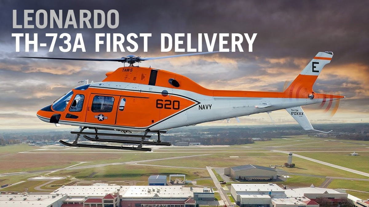 Leonardo Delivers First TH-73A Trainer Helicopter to U.S. Navy ...