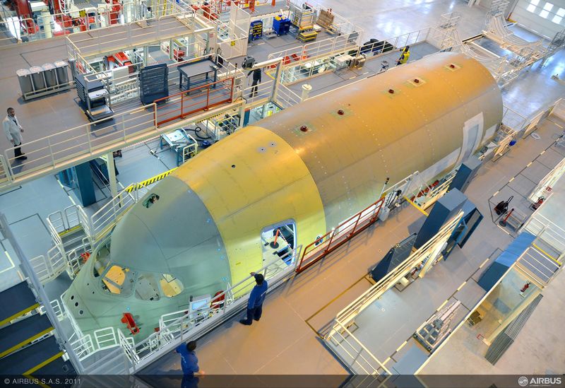 Airbus Starts Joining the First A350 XWB Front Fuselage | Aviation ...
