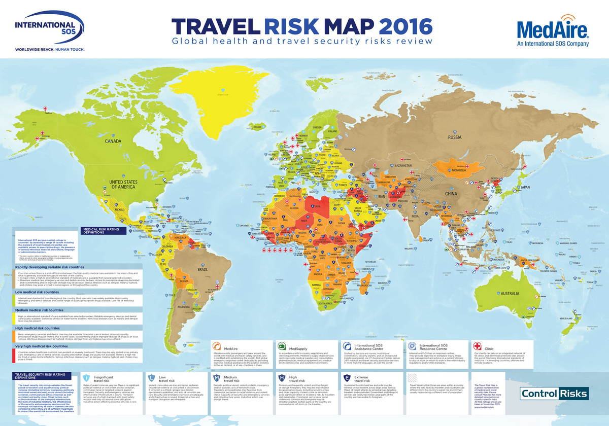 MedAire Upgrades Annual Global Map with Safety Concerns | Aviation ...
