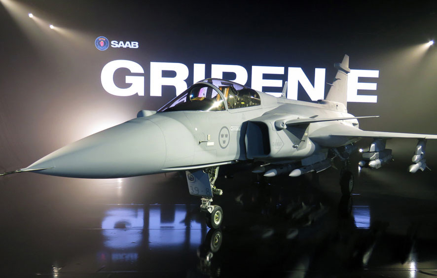 Saab Rolls Out the New Gripen E Fighter | Aviation International News