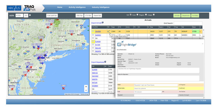 Argus TraqPak FBO Syncs with FlightBridge | Aviation International News