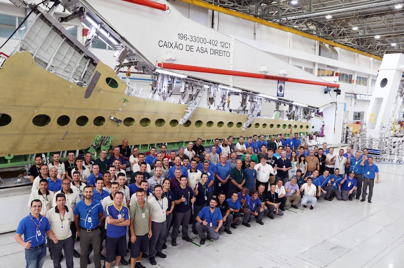 Embraer Ready To Assemble First E195-E2 Wing | Aviation International News