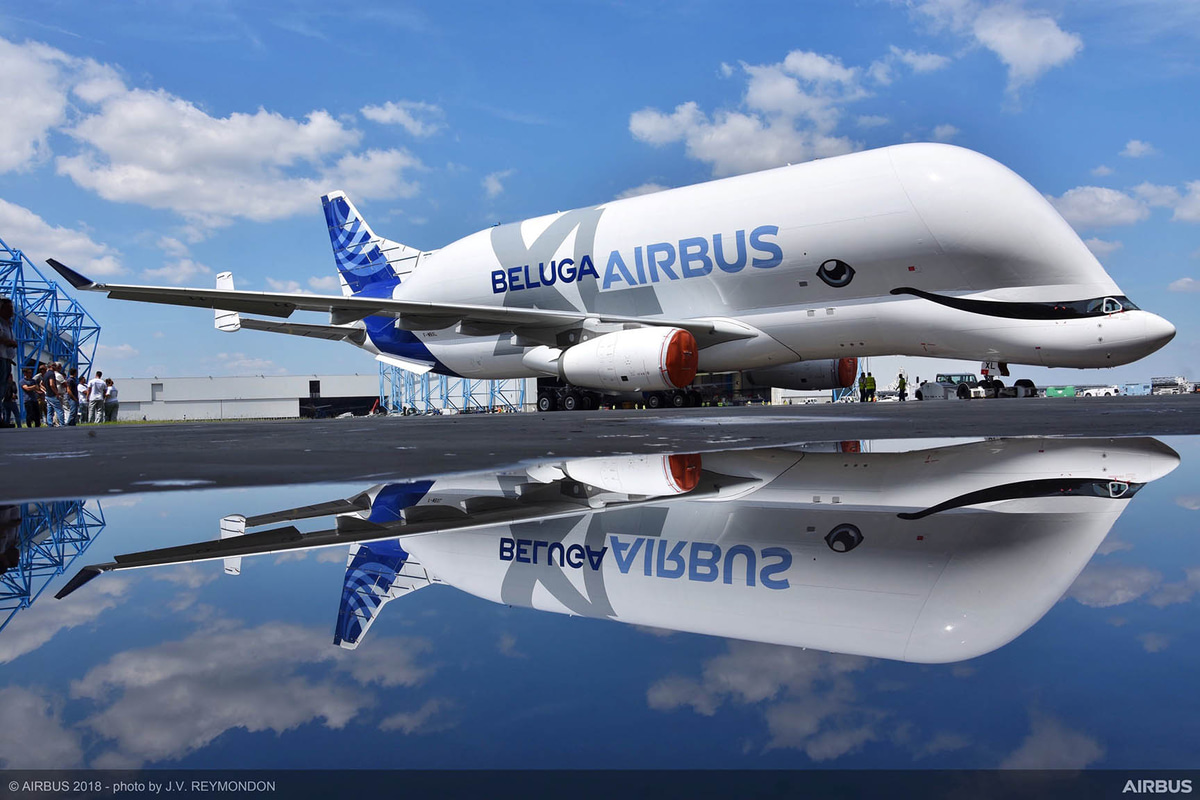 First BelugaXL Rolls Out of Airbus Paint Hangar | Aviation ...