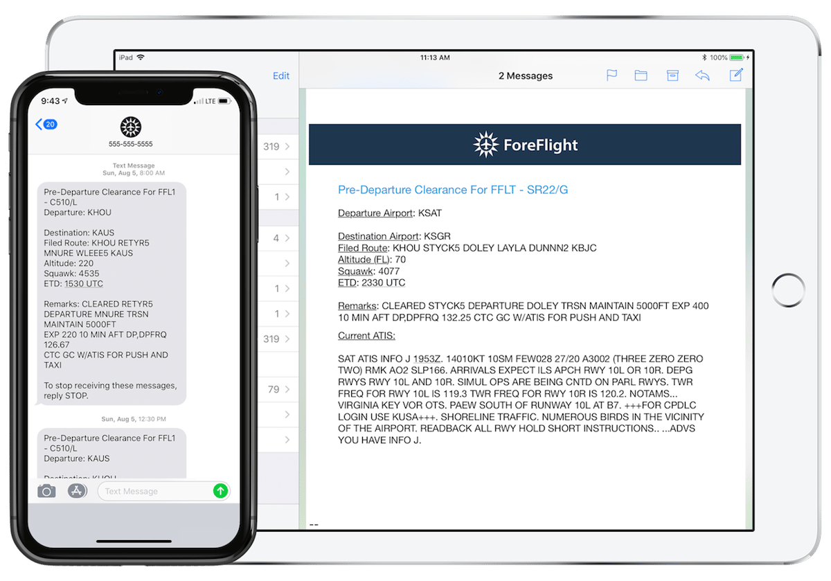 ForeFlight Users Tap Pre-departure Clearances | Aviation International News