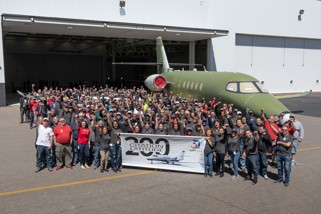 200th Citation Latitude Rolls Off Cessna Line | Aviation International News