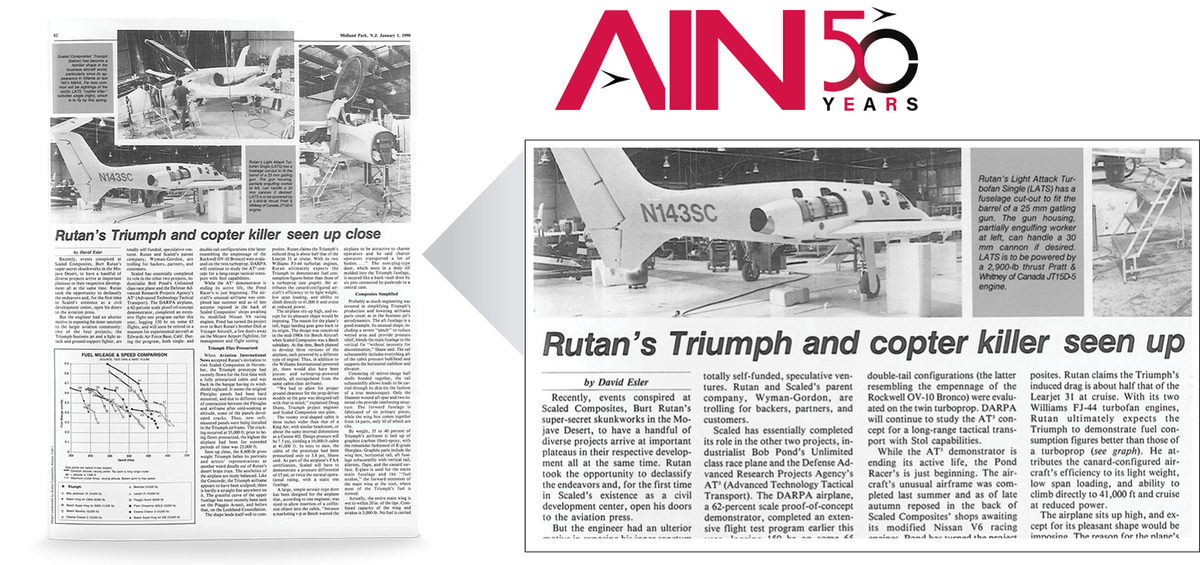 Flashback: Rutan’s Triumph and copter killer seen up close | Aviation ...