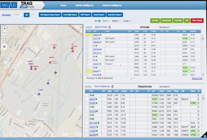 Argus Adds Aircraft Ground Tracking Capability to TraqPak Flight Data ...