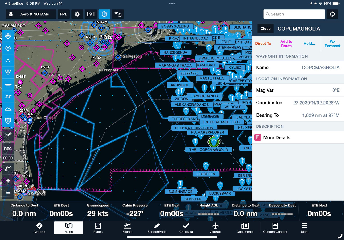 Ergo Blue App Aviation Safety App Adds Display of Ships on ForeFlight ...