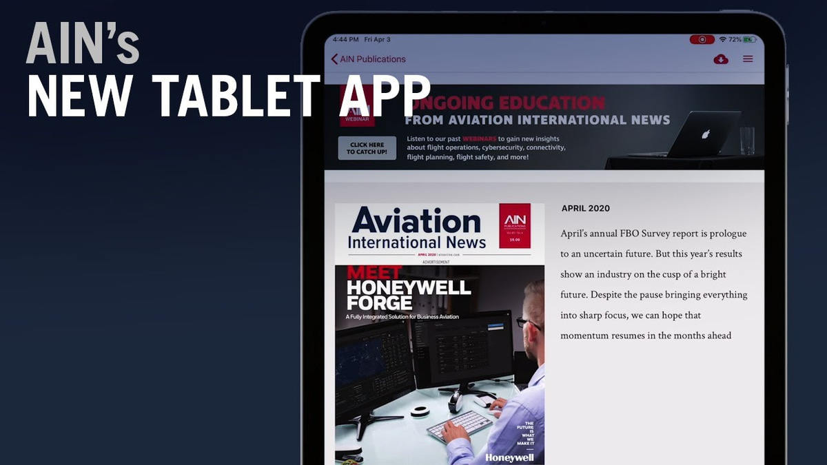 Take a Tour of AIN’s New Tablet App | Aviation International News