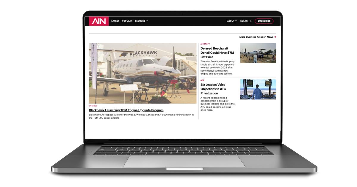 The New AINonline Website Is Now Live | Aviation International News
