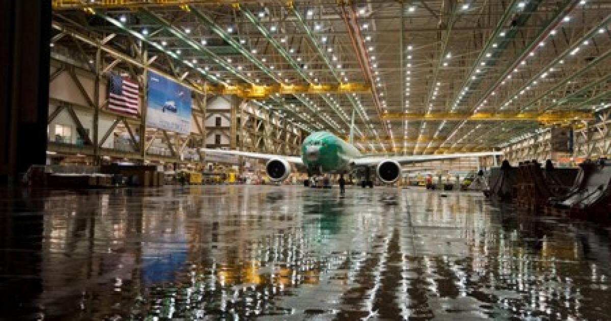 First 777 Built at New Rate Rolls Out in Everett | Aviation ...