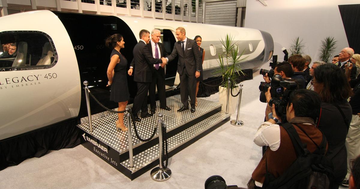 New Interior for Embraer Legacy 450 Unveiled | Aviation International News