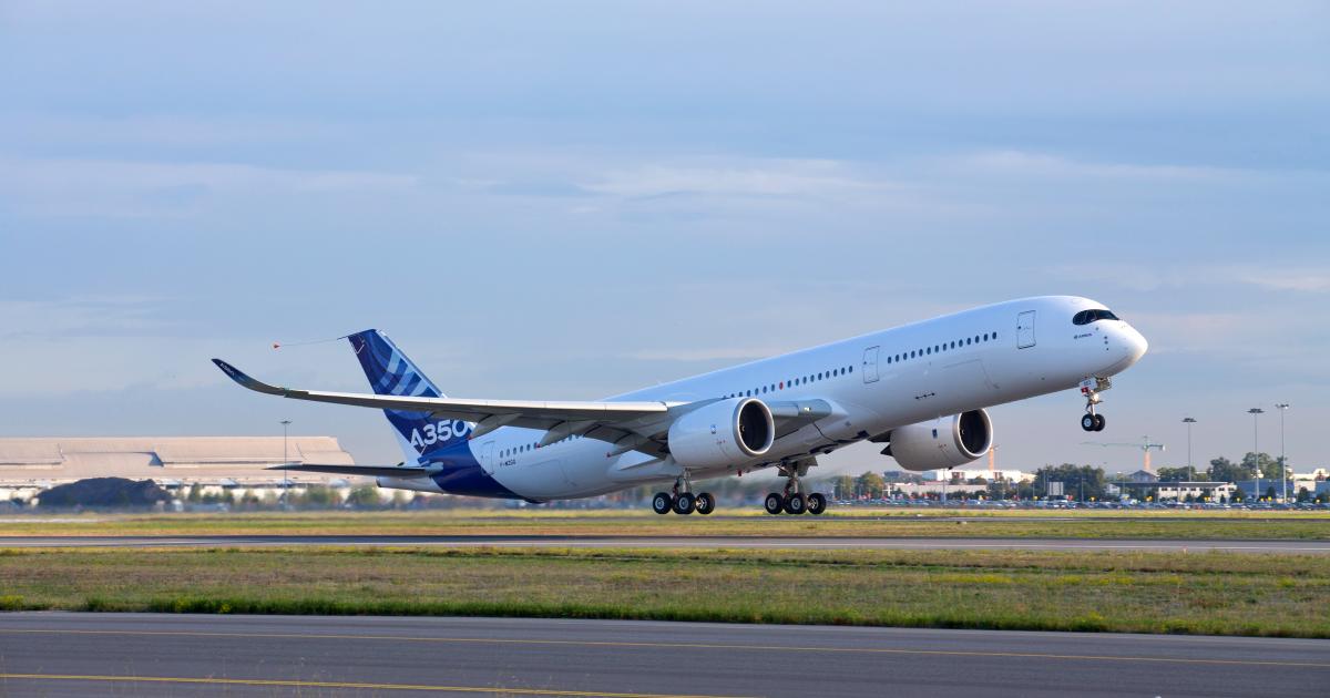 Second A350 XWB Completes First Flight | Aviation International News
