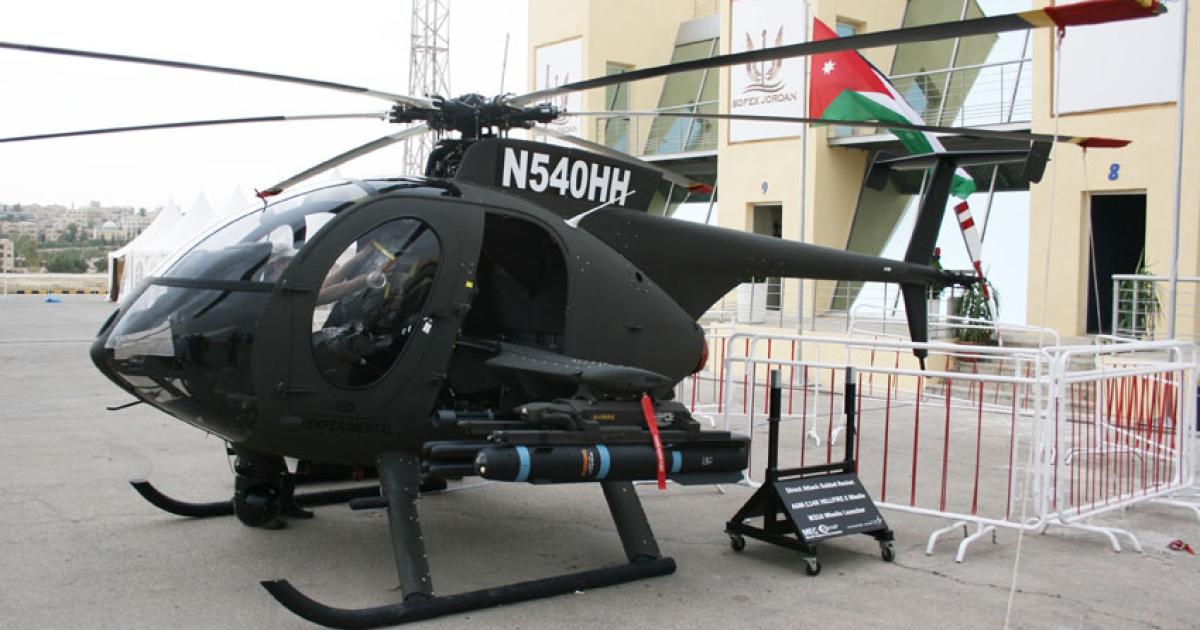 New MD540A Armed Scout Helo Shown in Jordan | Aviation International News
