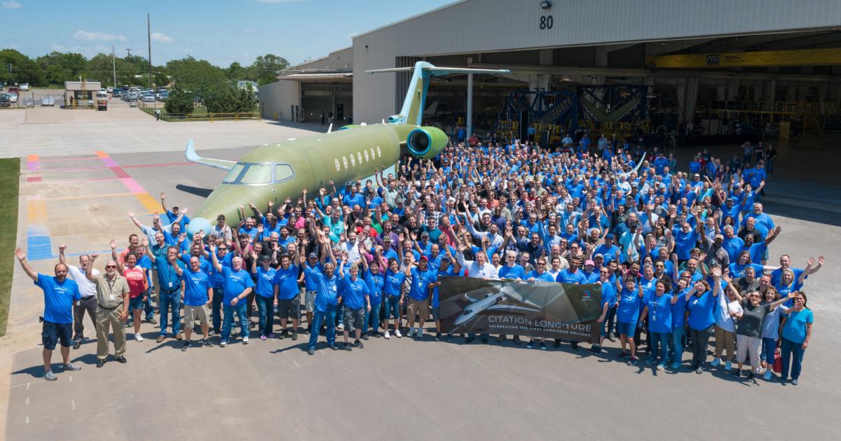 Textron Rolls Out First Production Citation Longitude | Aviation ...