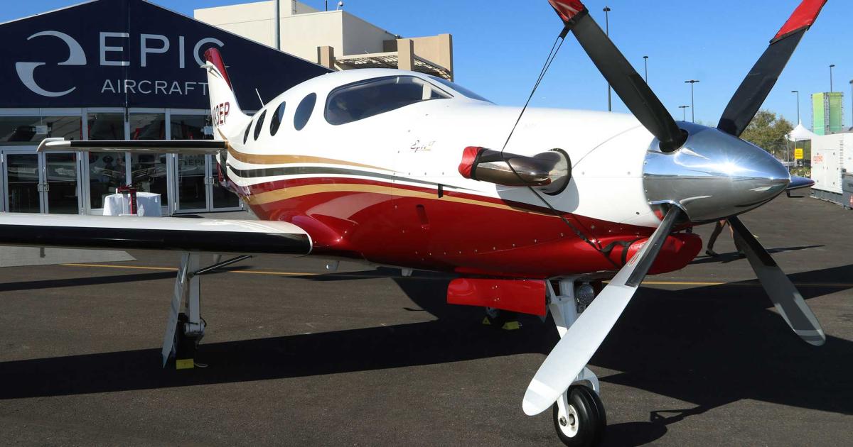 Epic Wins FAA Certification for E1000 Turboprop Single | Aviation ...