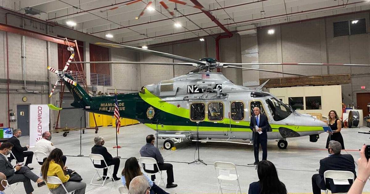 Miami-Dade Fire Gets First Leonardo AW139 | Aviation International News