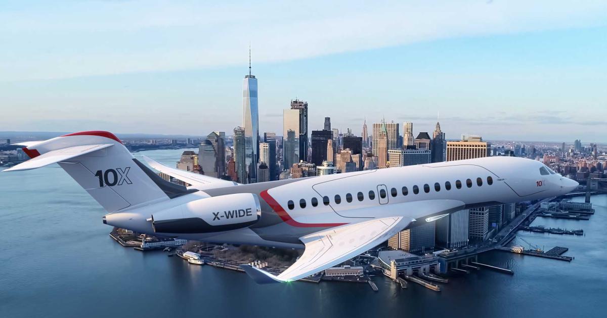 Dassault Falcon 10X On Track for 2025 Service Entry | Aviation ...