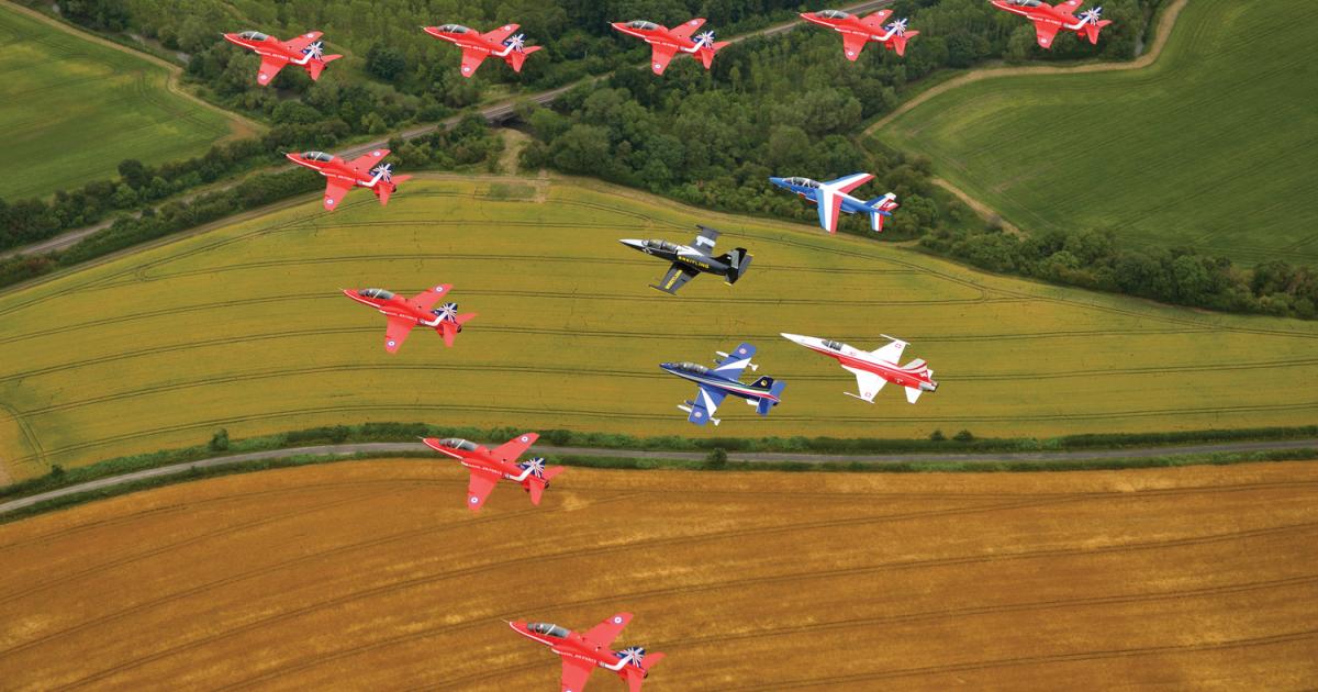 Red Arrows Mark Birthday With Rare Formation | Aviation International News